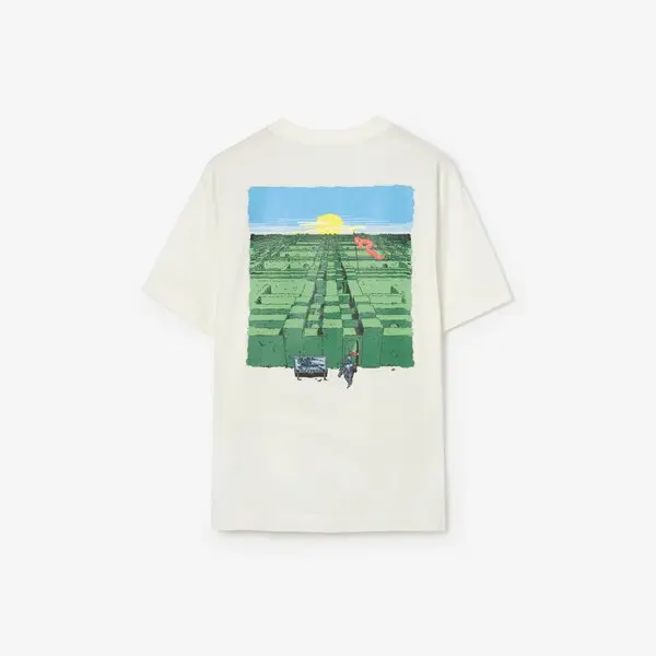 Burberry Maze Cotton T-shirt - Chalk White