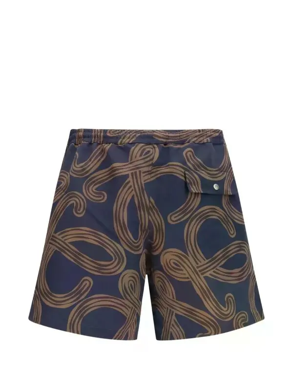 Loewe X Paula's Ibiza Anagram Swim Shorts - Blue