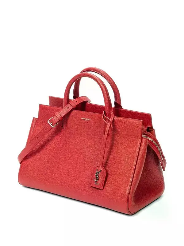 Saint Laurent Small Cabas Rive Gauche Tote Bag - Red