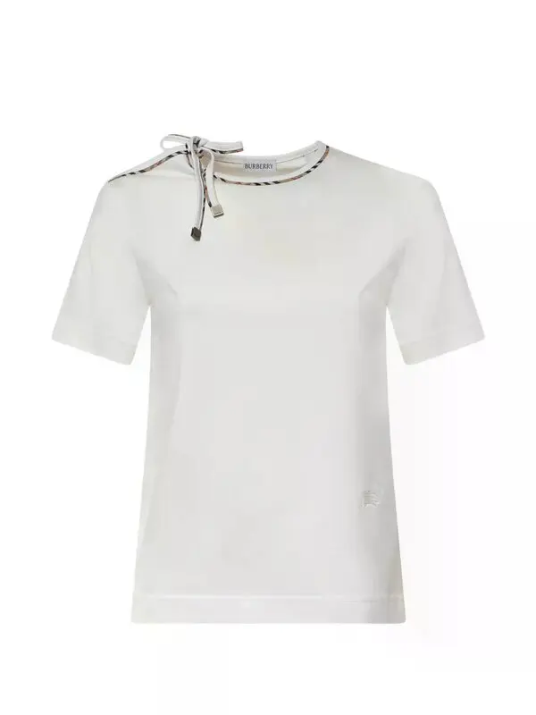 Burberry Tie-sleeve Cotton T-shirt - White