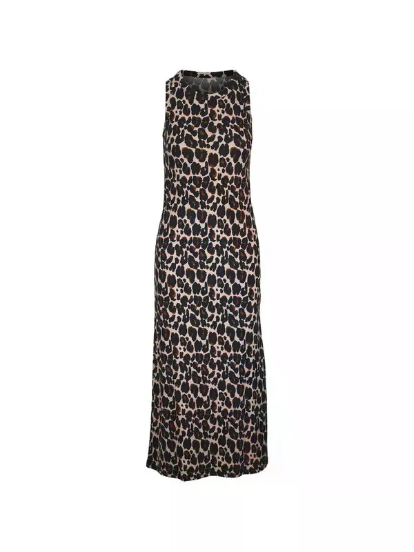 Majestic Filatures Sleeveless Leopard Print Dress - Neutrals