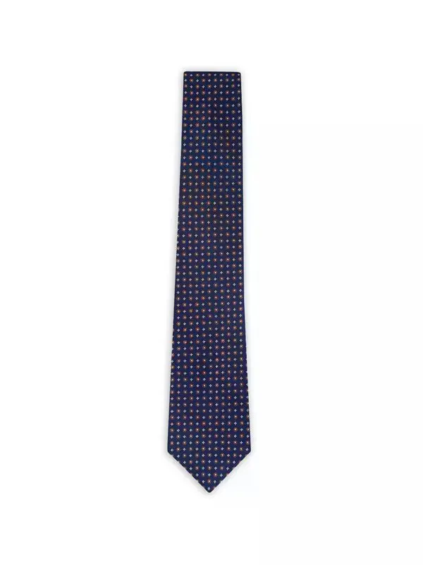 Kiton Silk Floral Print Neck Tie