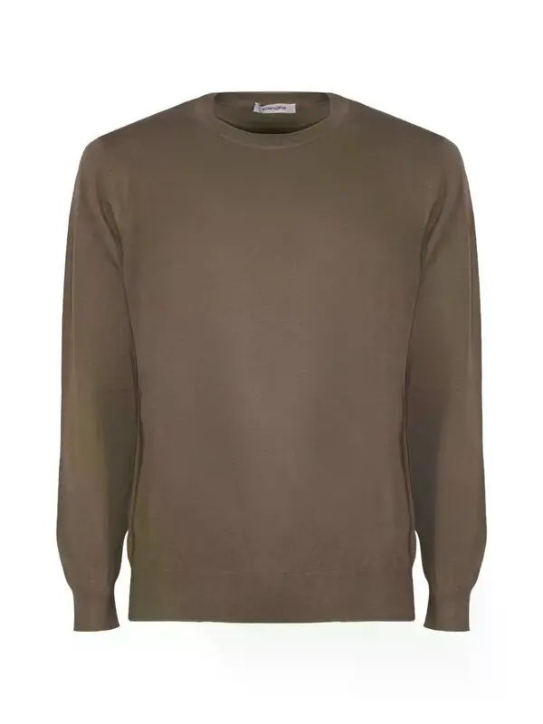 KANGRA Ribbed-trim Sweater - Brown