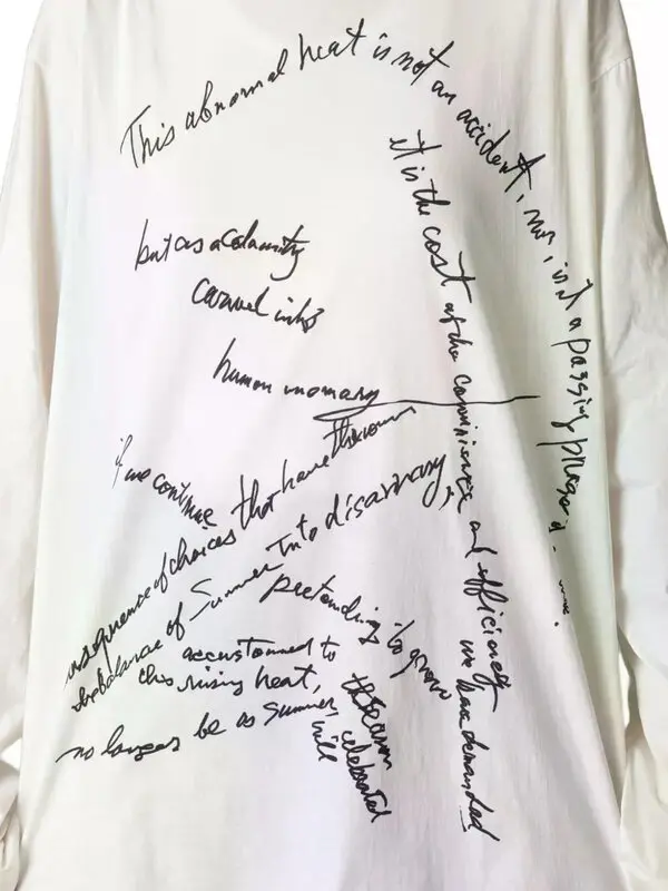Yohji Yamamoto Text-print Long-sleeve T-shirt