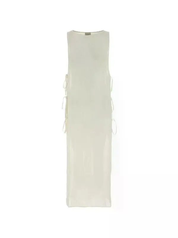 Le Kasha Jarajug Side-tie Sleeveless Cover Up - White