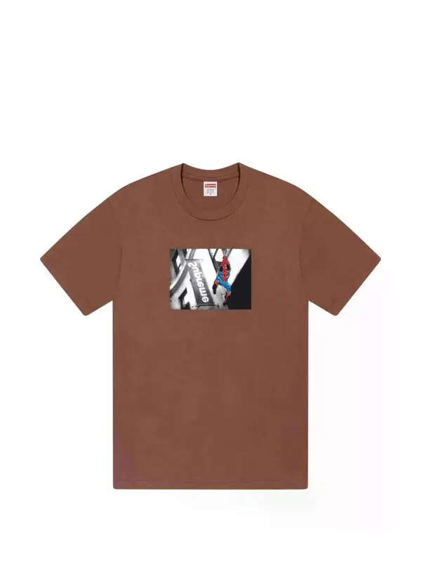 Supreme Spider-man Graphic-print T-shirt - Brown