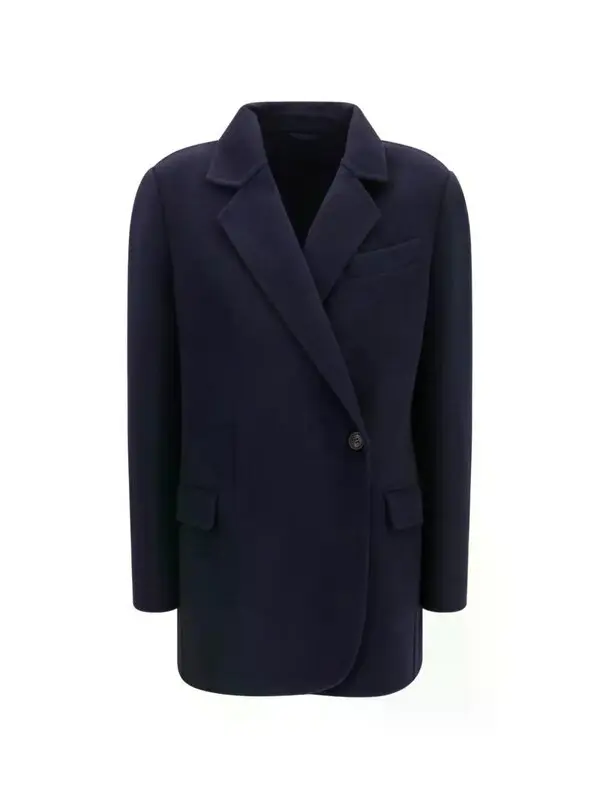 Brunello Cucinelli Single-breasted Merino Wool Jacket - Blue