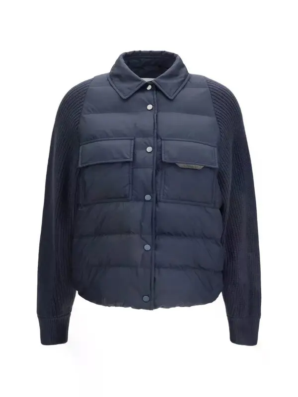 Brunello Cucinelli Monili Chain Padded Jacket - Blue