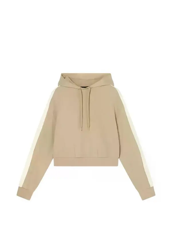 Armani Exchange Drawstring Hoodie With Side Stripe Detail - Neutrals