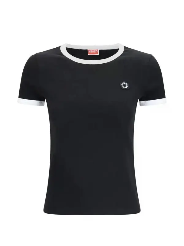 Kenzo Boke Flower 2.0 Embroidered Cotton T-shirt - Black