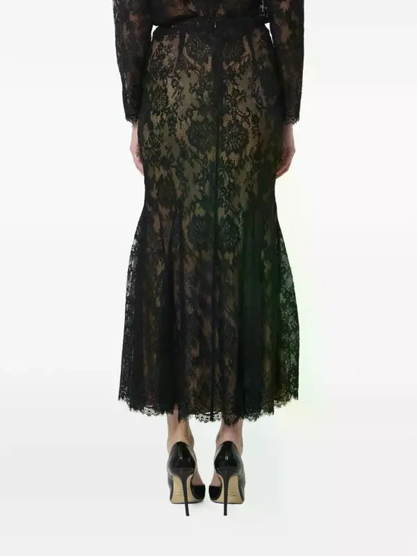 SELF-PORTRAIT Laced Mermaid-style Midi Skirt