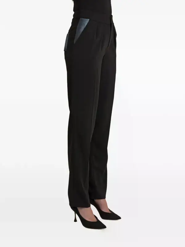 CONTESSA MILLS Medusa Fringe-detail Trousers - Blue