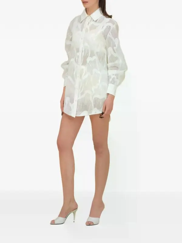 CONTESSA MILLS Sheer Sequin Mini Dress