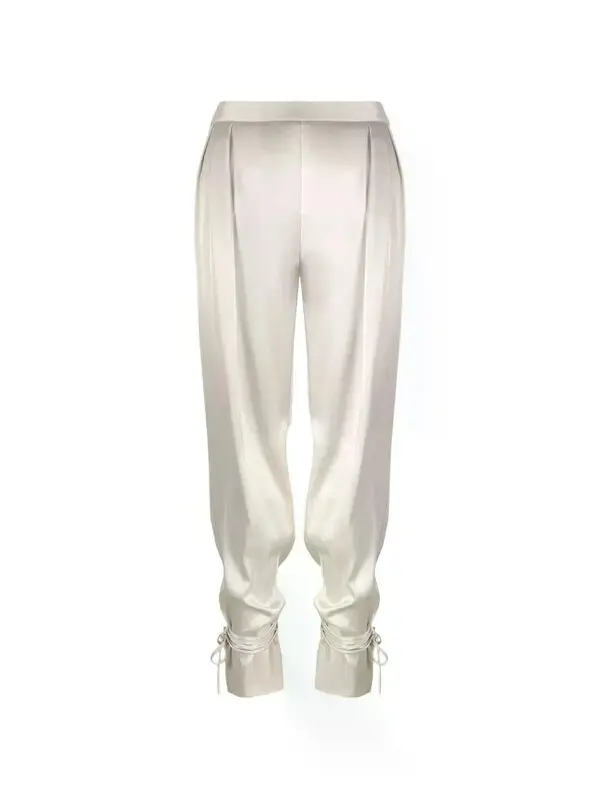 CONTESSA MILLS Pleated Tie-cuff Trousers