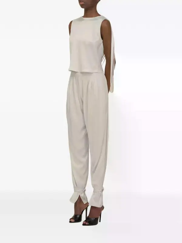 CONTESSA MILLS Pleated Tie-cuff Trousers