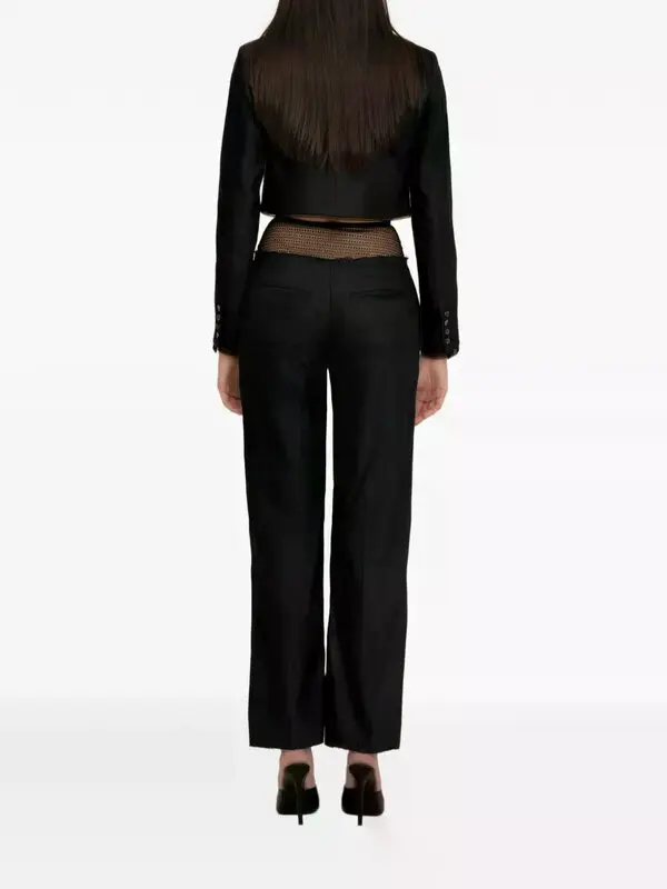 CONTESSA MILLS Morgaine Lace-trim Cropped Blazer