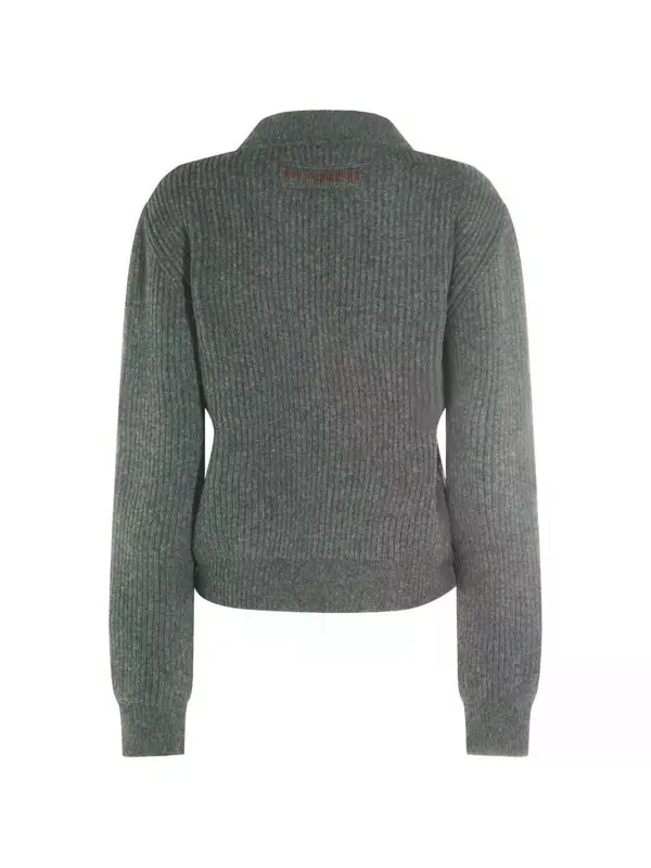 Marni Ribbed Knit V-neck Sweater