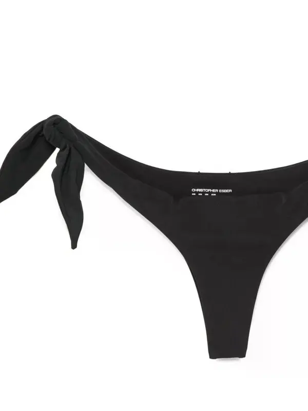 Christopher Esber Porto Side-tie Bikini Bottom - Black