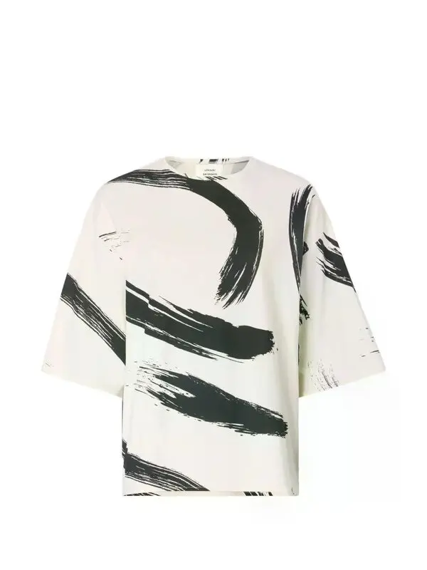 Loulou De Saison Abstract Print Oversized T-shirt - Neutrals