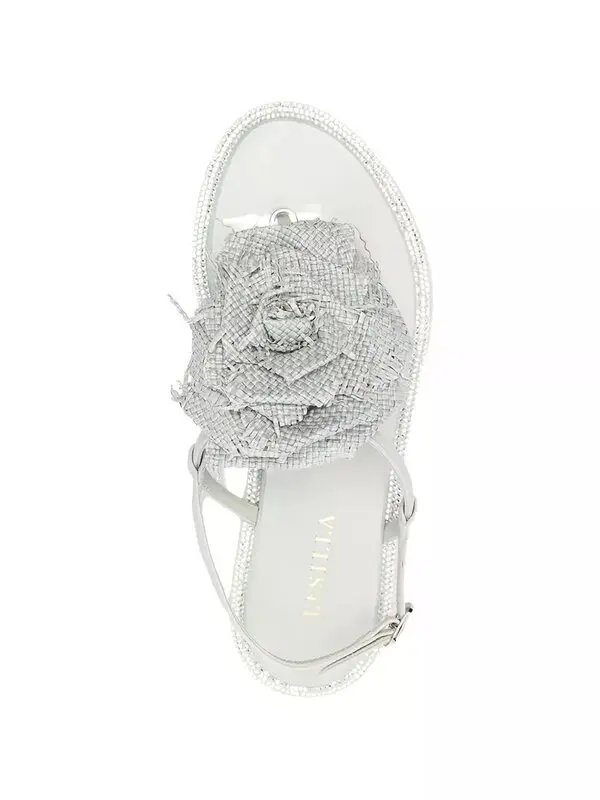 LE SILLA Rose Embellished Slingback Sandals