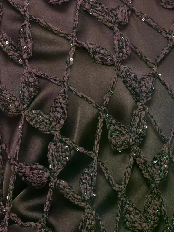Antonelli Firenze Sequin-embellished Crochet-knit Sweater