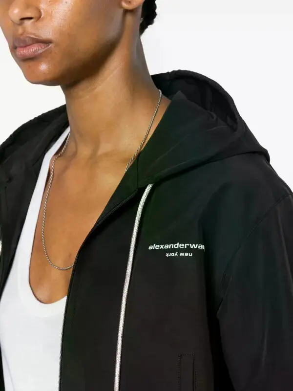 Alexander Wang Logo-print Hooded Jacket
