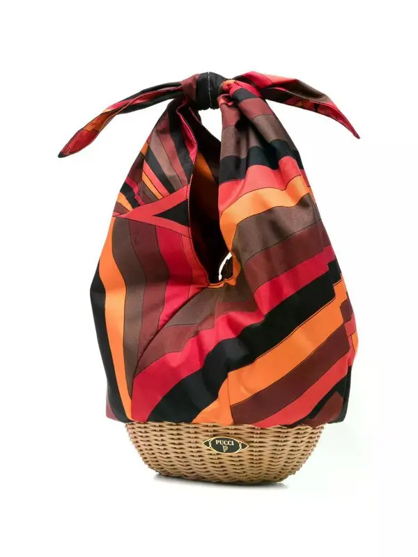 Emilio Pucci Abstract Print Scarf-knot Tote Bag