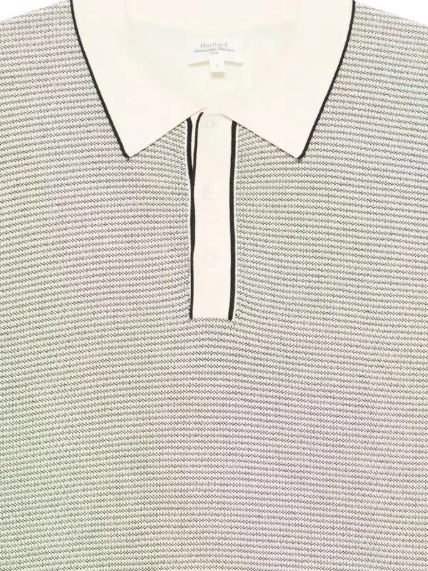 Hartford Knitted Jacquard Polo Shirt