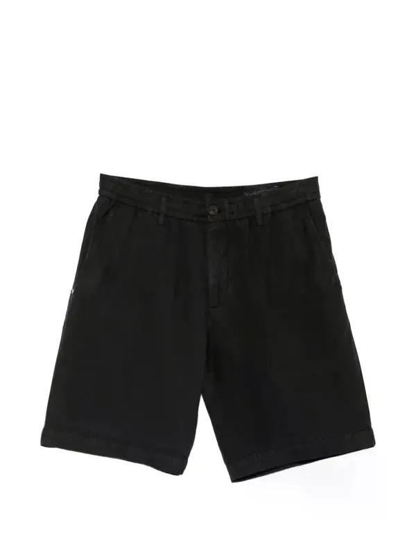 WHITE SAND Elasticated Waistband Shorts - Black