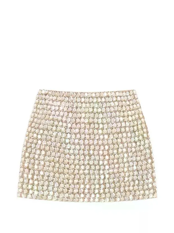 Valentino Garavani Embroidered Organza Mini Skirt - Neutrals