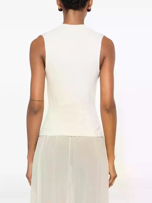 Nanushka Jelani Ribbed-knit Vest - Neutrals