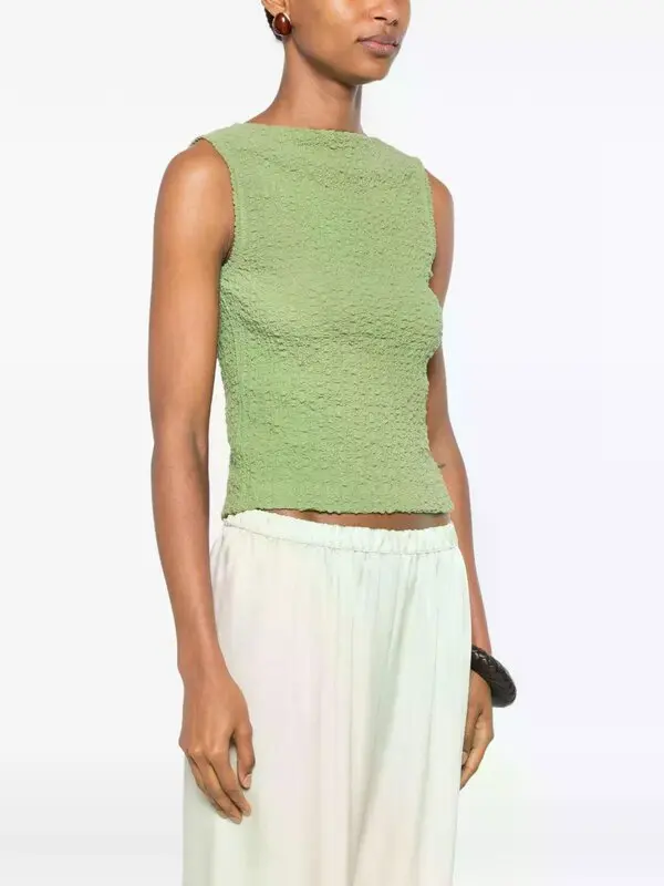 Nanushka Caile Crinkled Sleeveless Top