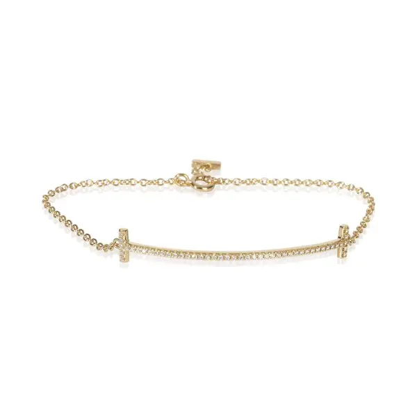 Tiffany & Co. Yellow Gold Diamond T Smile Bracelet - Yellow_gold