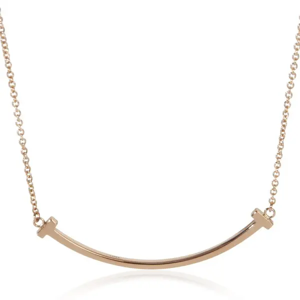 Tiffany & Co. Rose Gold Small Model T Smile Necklace - Rose_gold