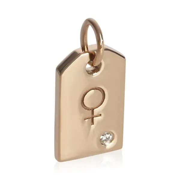 Tiffany & Co. Rose Gold Diamond Mini Tag Pendant - Rose_gold