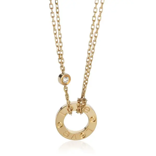 Cartier Yellow Gold Diamond Love Pendant - Yellow_gold