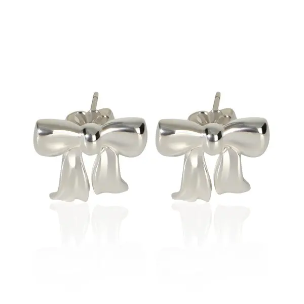 Tiffany & Co. Sterling Silver Vintage Bow Earrings - Sterling_silver
