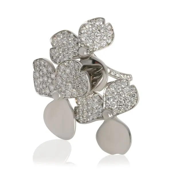 Tiffany & Co. Diamond Paper Flowers Ring - Platinum