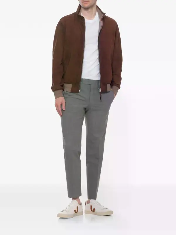 THE JACK LEATHERS Perforated Suede Jacket