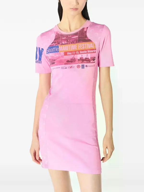 MARINE SERRE Graphic Print Mini Dress
