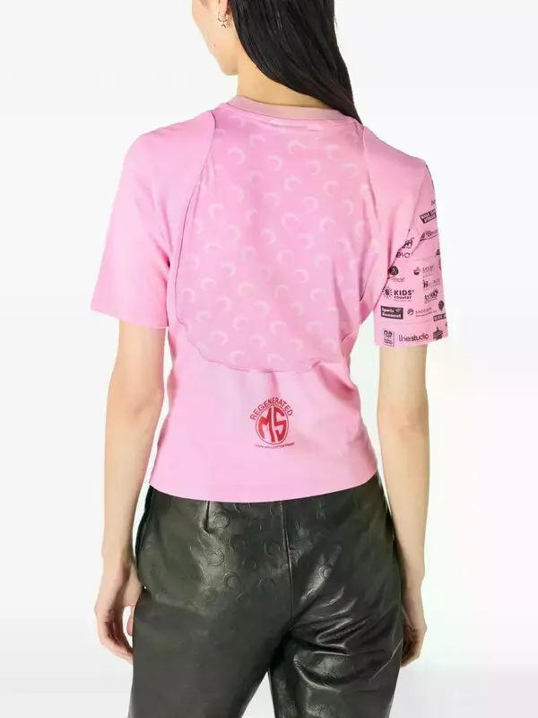 MARINE SERRE Graphic-print Panelled T-shirt