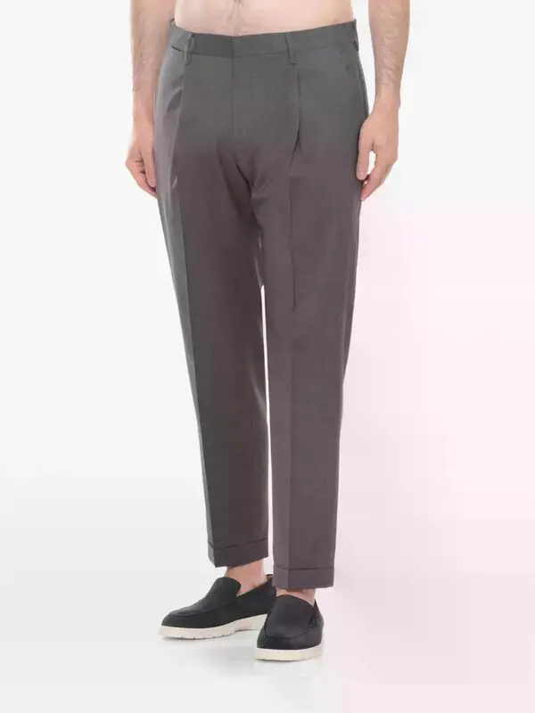 BRIGLIA 1949 Tailored Pleated Trousers With Turn-up Hems