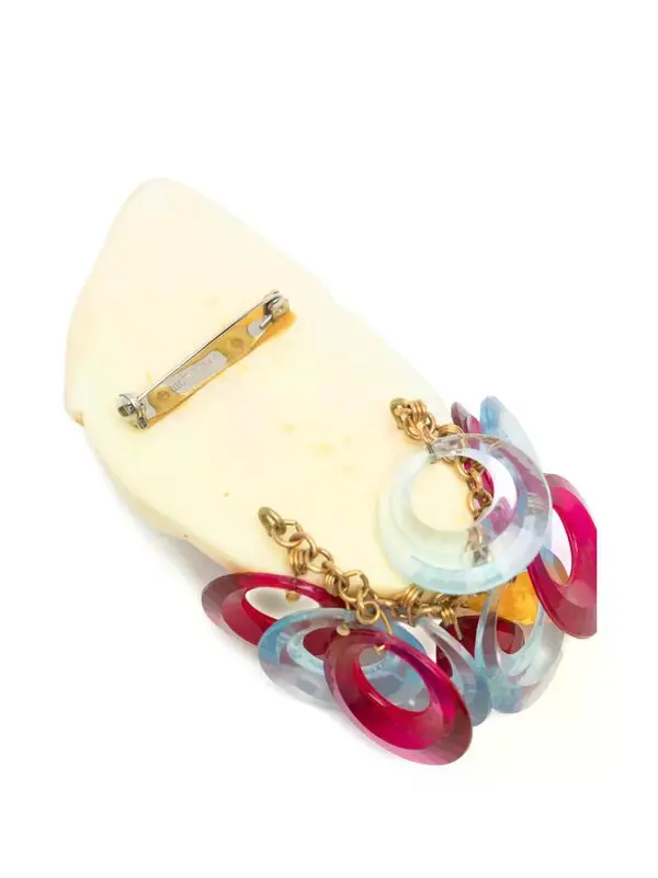 Giorgio Armani Ivory And Multicolour Clown Face Charm Brooch