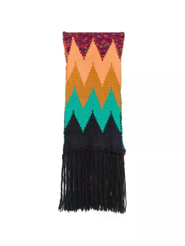 Missoni Zigzag-knit Fringed Scarf