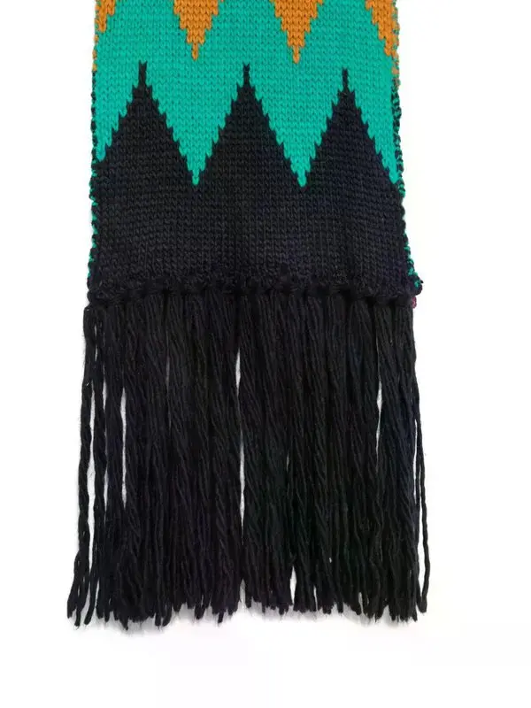 Missoni Zigzag-knit Fringed Scarf