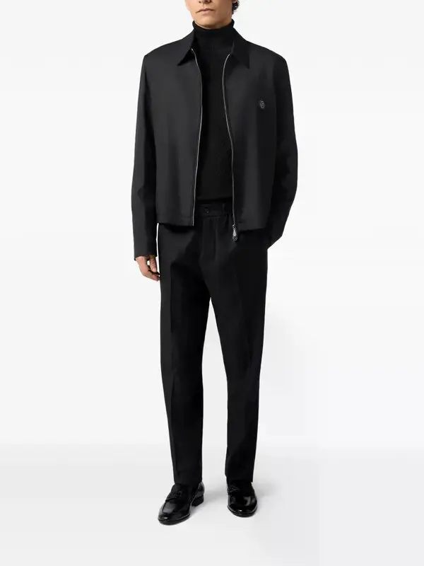 Philipp Plein Logo Plaque Zip-up Jacket