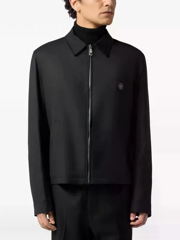 Philipp Plein Logo Plaque Zip-up Jacket