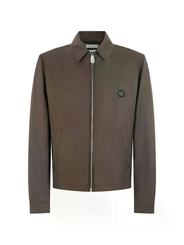 Philipp Plein Logo Plaque Zip-up Jacket