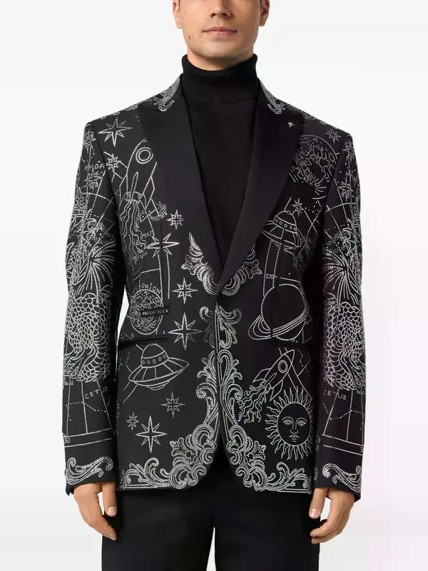 Philipp Plein Zodiac Rhinestone-embellished Blazer