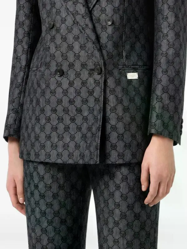 Philipp Plein Monogram Double-breasted Blazer